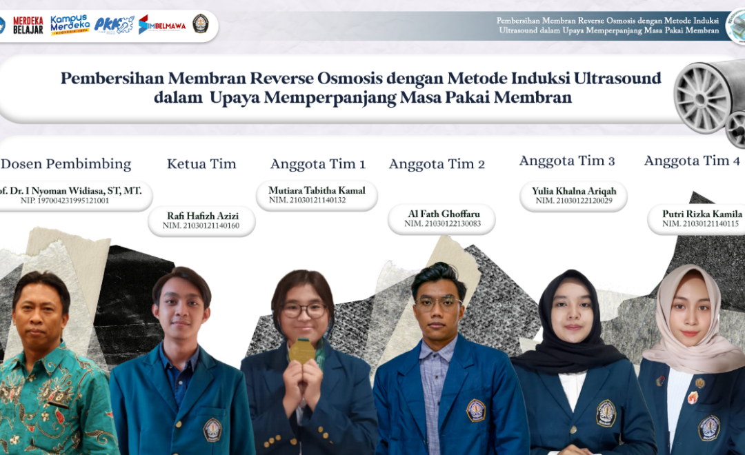UPAYA MAHASISWA UNDIP DALAM PENGEMBANGAN PEMBERSIHAN MEMBRAN REVESE ...